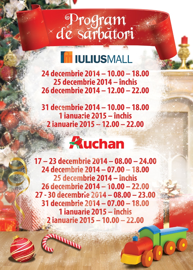 Program special de sărbători Iulius Mall