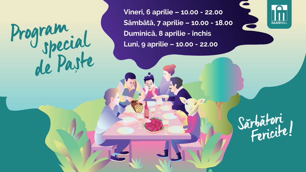 Magazinele și cafenelele Iulius Mall Cluj, deschise în a doua zi de Paște